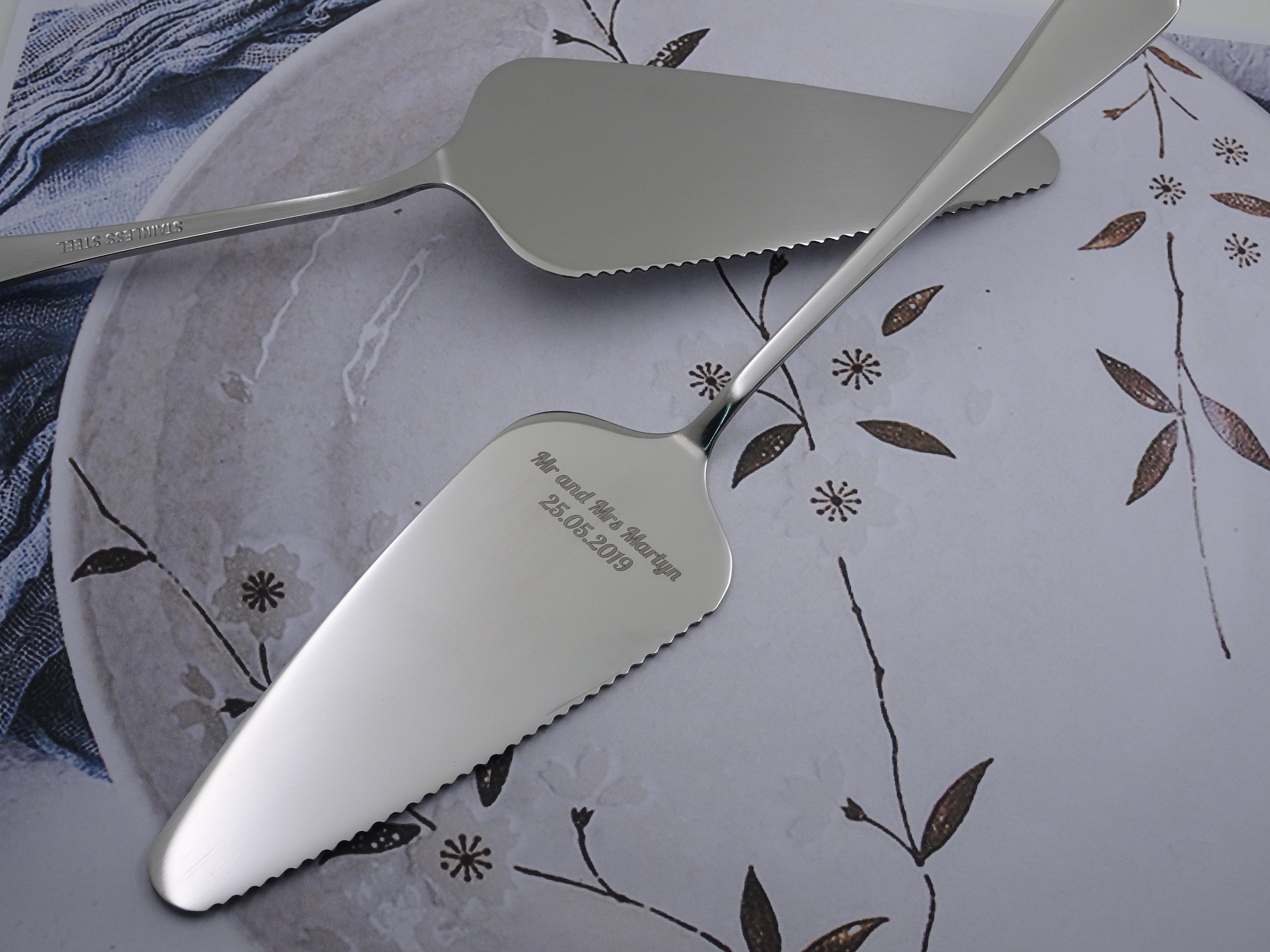 Personalized Engraved Cake Cutter Custom Wedding Cake Server - Etsy