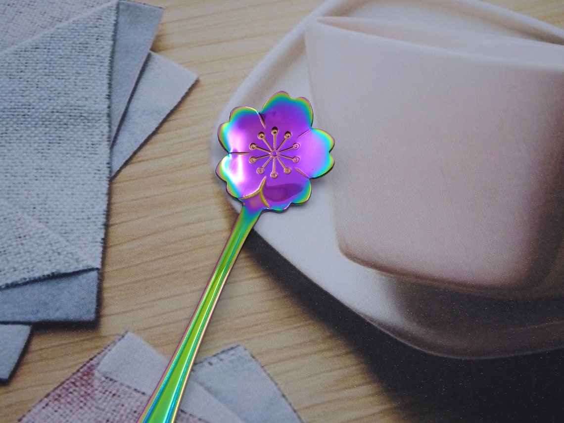 Custom Laser Engraved Stainless Steel Sakura Flower Tea | Etsy