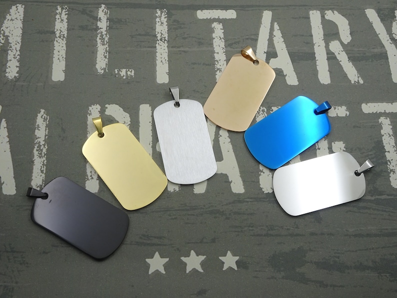 Personalized Fingerprint Engraved Army Dog Tag Keychain, Custom Wedding ...