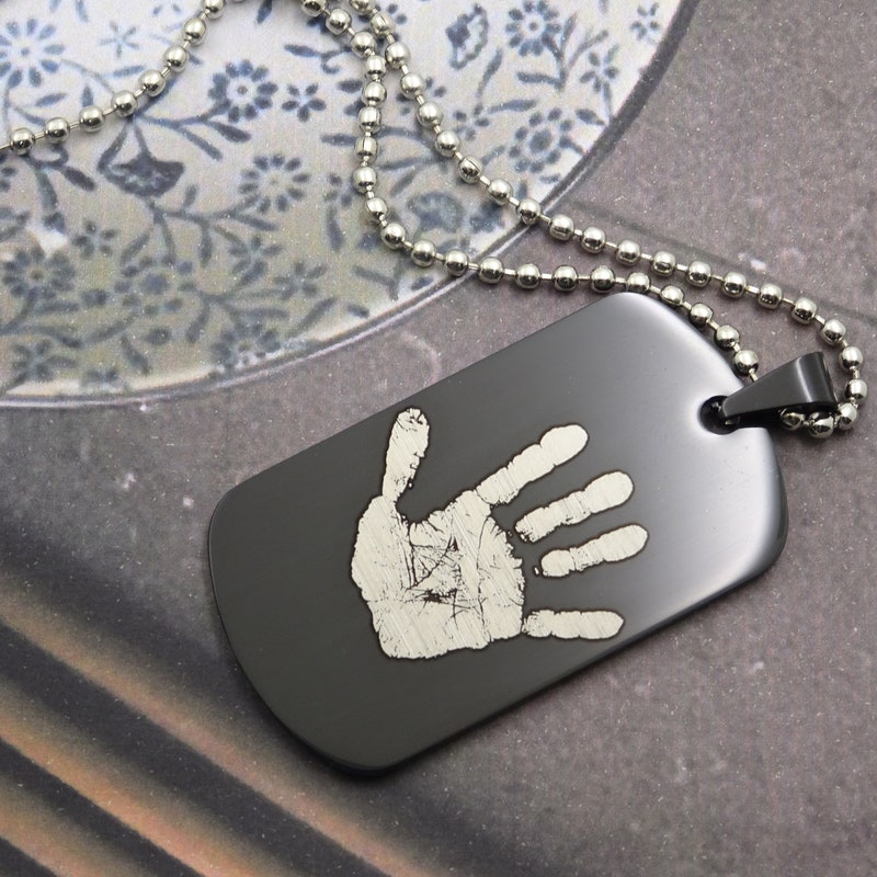 Handprint Keychain - Etsy