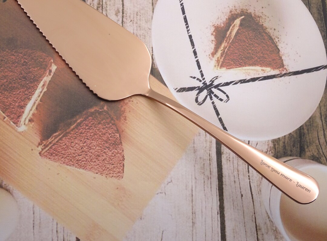 Personalized Engraved Cake Cutter Custom Wedding Cake Server - Etsy