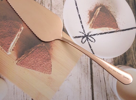 Personalized Engraved Cake Cutter Custom Wedding Cake Server - Etsy