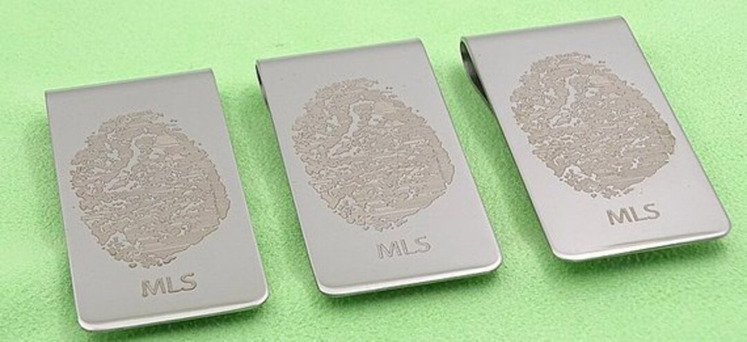 Personalized Fingerprint Money Clip for Dad Customized - Etsy