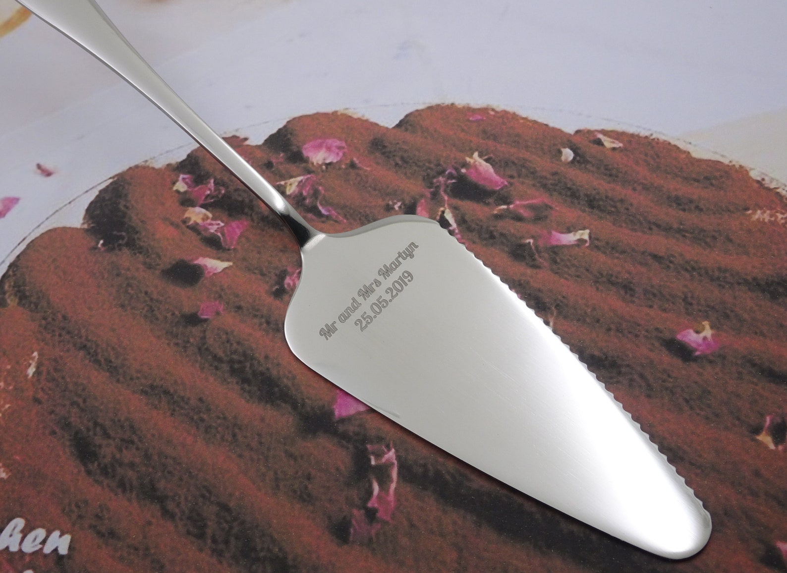Personalized Engraved Cake Cutter Custom Wedding Cake Server - Etsy