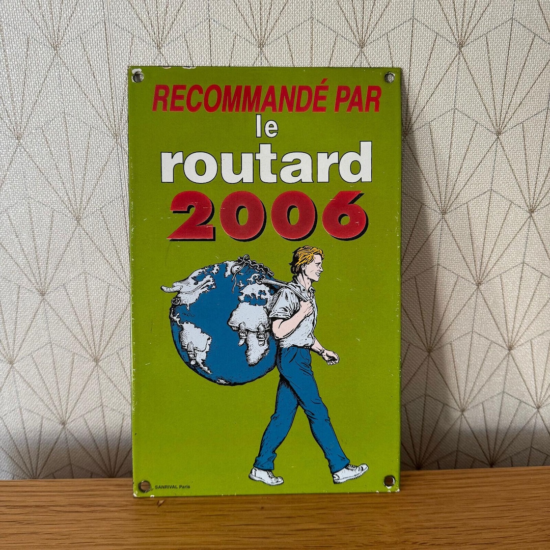 French Enamel Sign Le Routard 2006 Travel Guide Plaque Sanrival ...