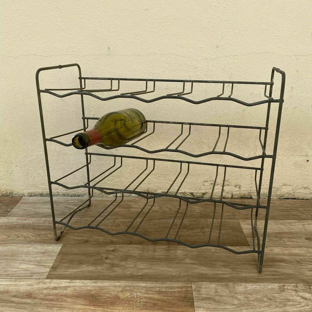 Vintage French Metal 20 Wine Bottle Rack 1950 Old Style 16062124 - Etsy