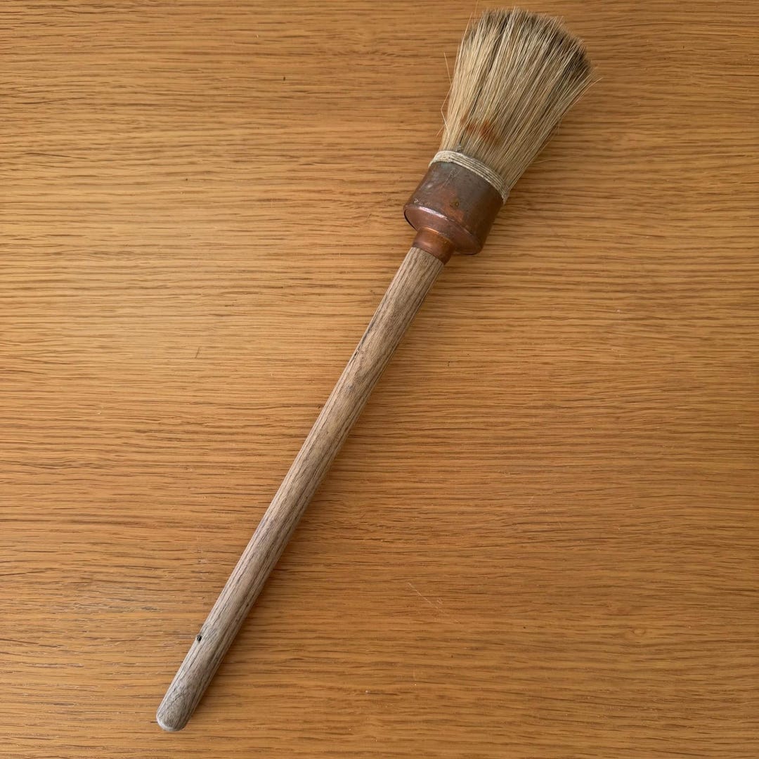 Vintage Wood Primitive Round Oval Rustic Decor Paint Brush 1912255 - Etsy