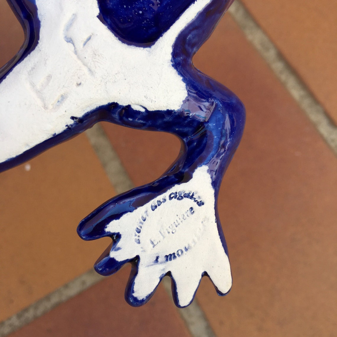 French SALAMANDER WALL DECORATIVE Provence Moustier Handmade 4 | Etsy