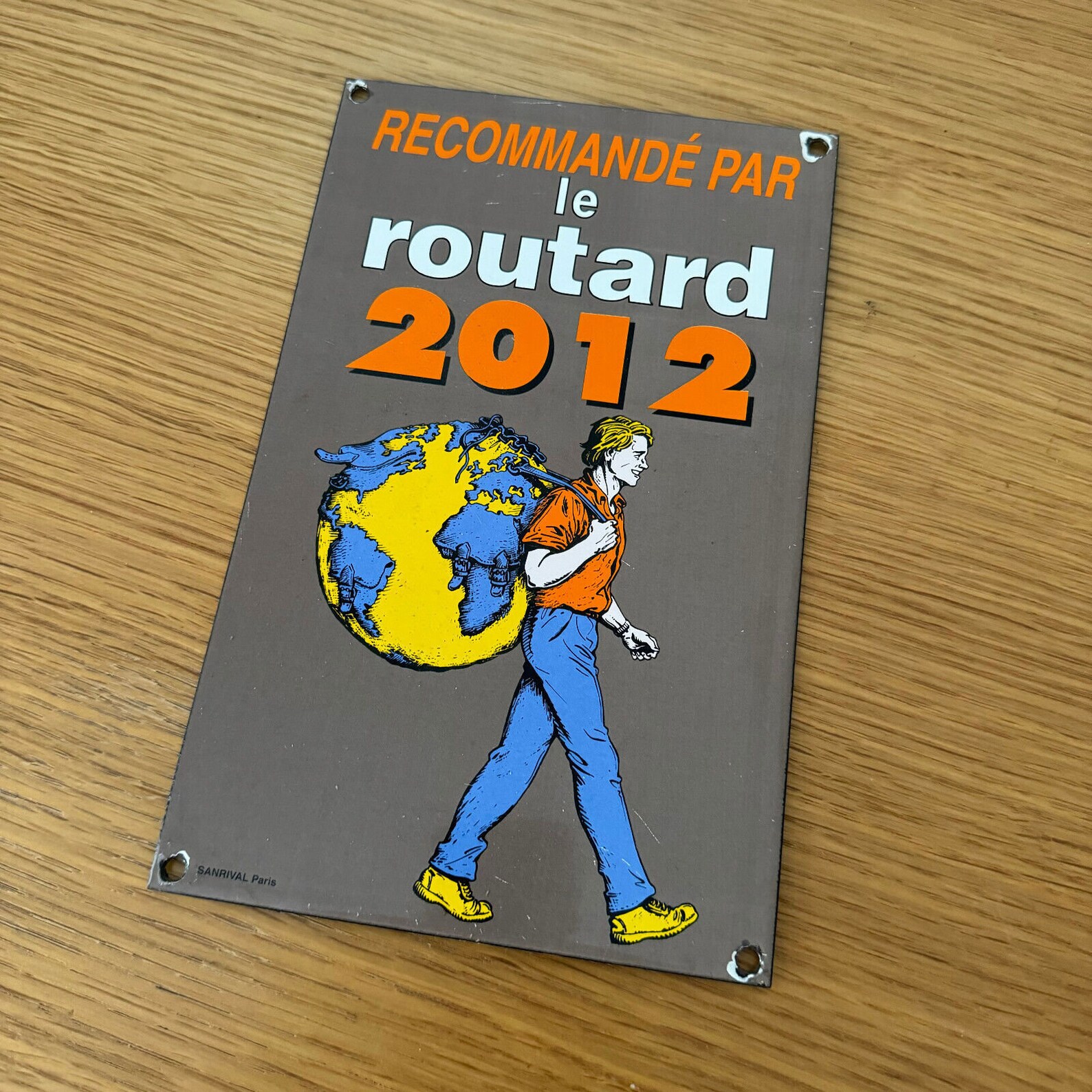 French Enameled Sign Plaque SANRIVAL PARIS Guide Du Routard 2012 ...