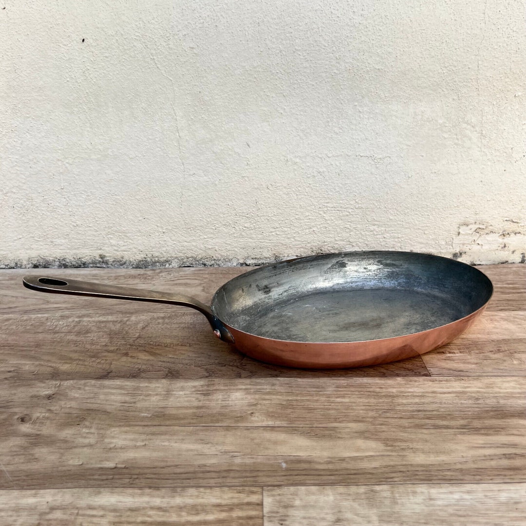 French Copper Cookware Fish Pan Pan Brass Ovale JAFFIER PARSI AVIGNON ...