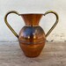 French Copper Vase Villedieu Hammered Two Handles Vintage Pitcher ...
