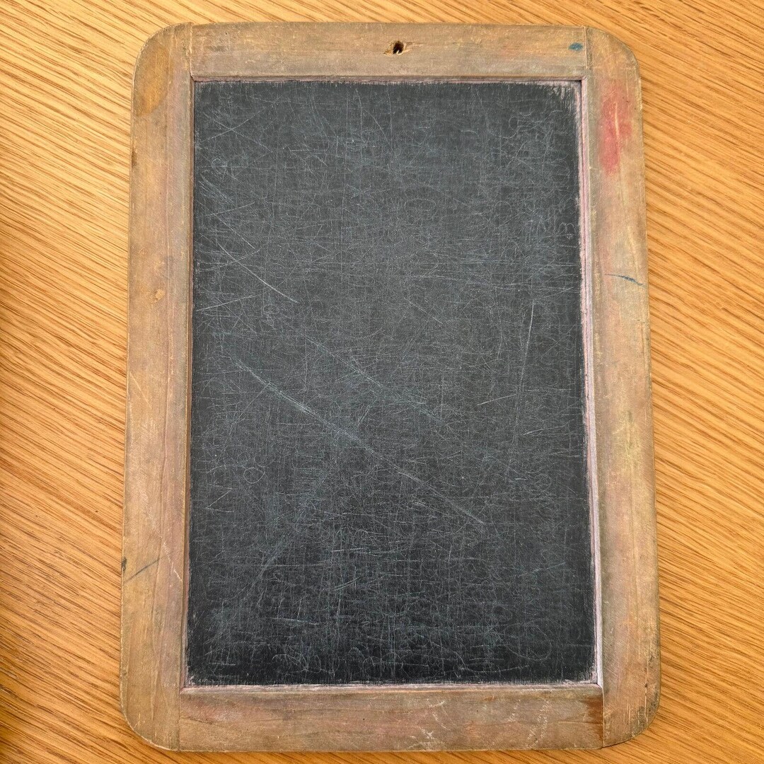Vintage 2 Sided French Slate Board School Personal Chalk Board Slate ...