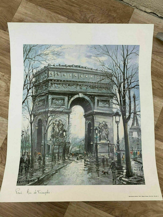 Vintage French Poster PARIS Arc de triomphe 15071914 - Gem