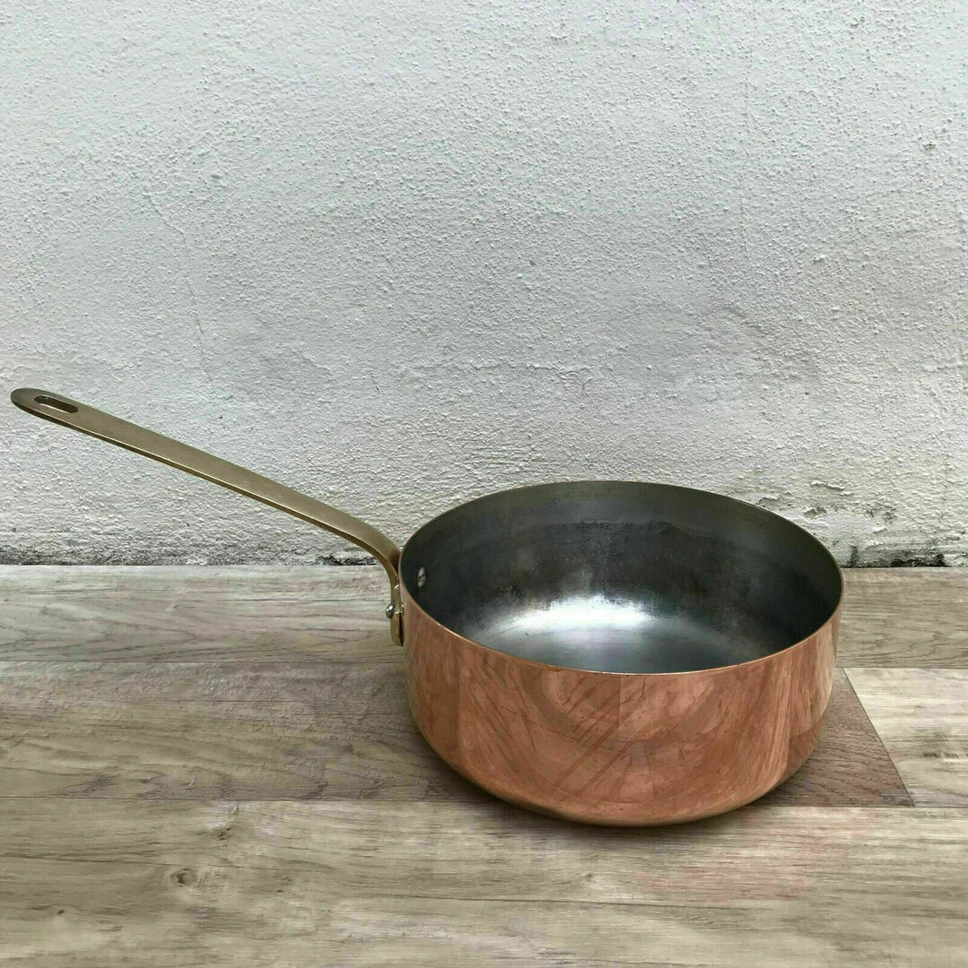 French Copper Saucepan Tin Lined 2mm Professional Vintage Cookware ...