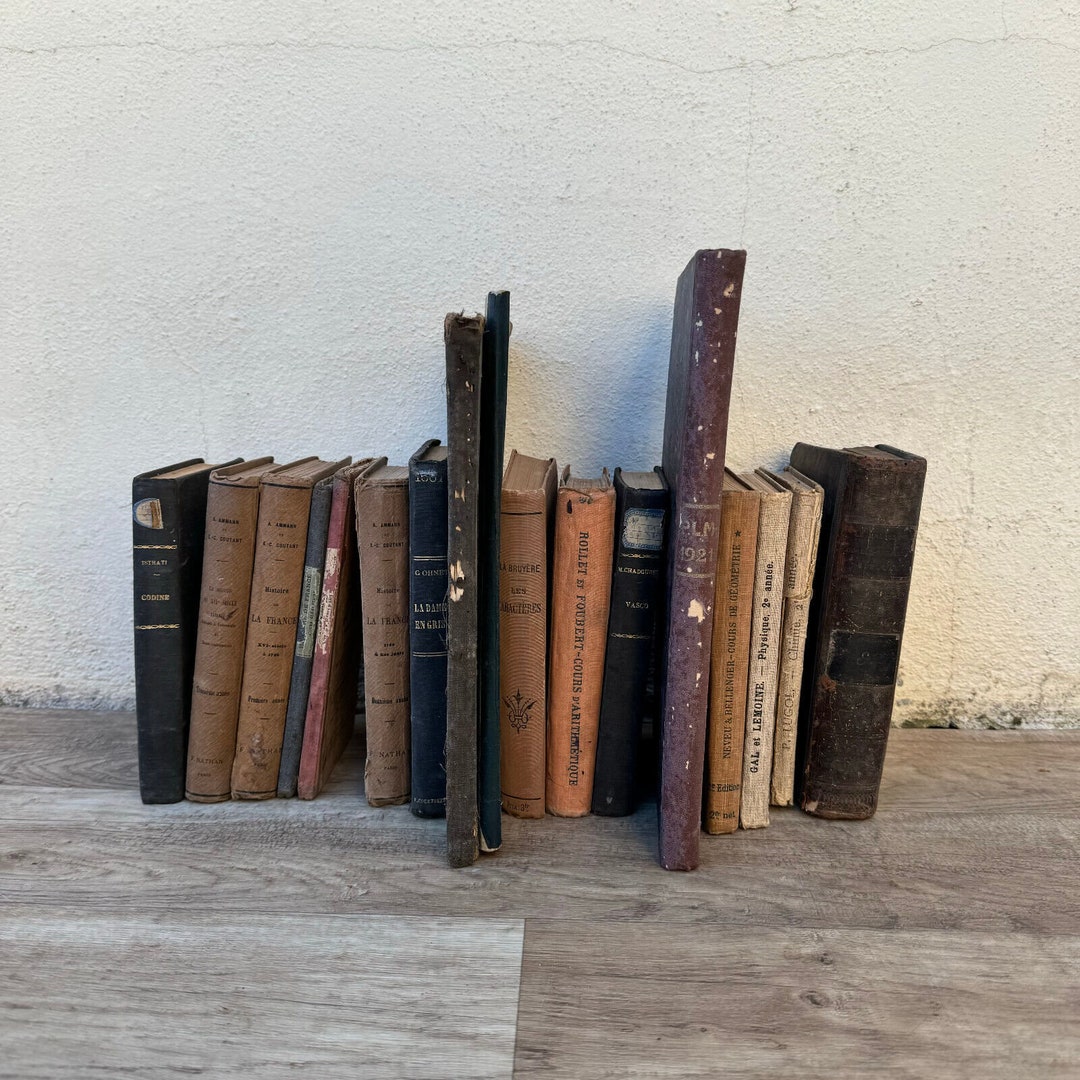 Collection of Old French Books Decoration 19th 0905249 - Etsy