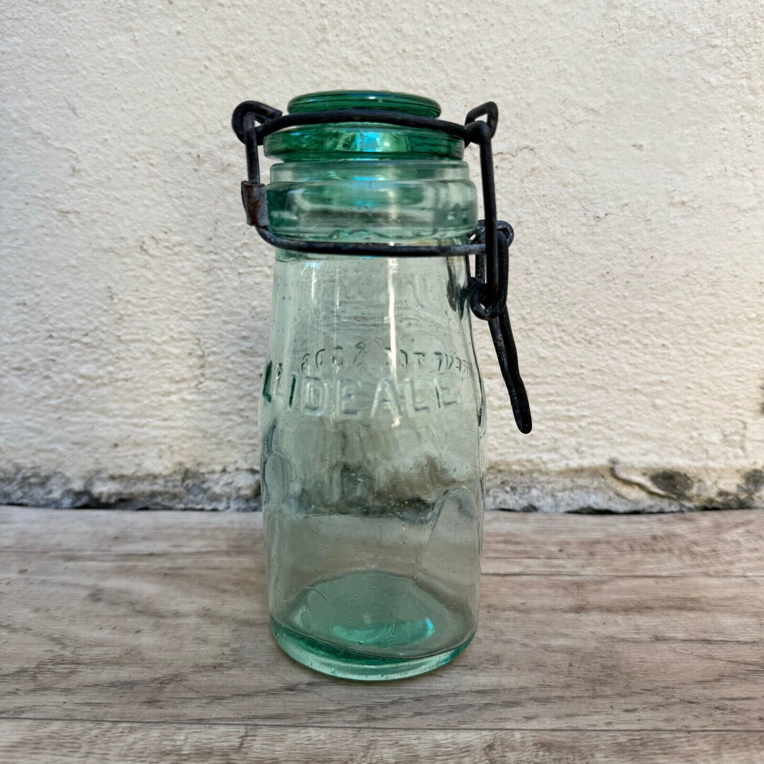 Old Bottle Preserve L'ideal Jar Glass Stopper 6" 1810239 - Etsy