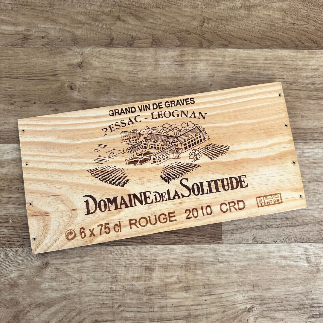 Wine Wood Crate Box Panel Vintage French Wall Sign PESSAC 10022447 - Etsy