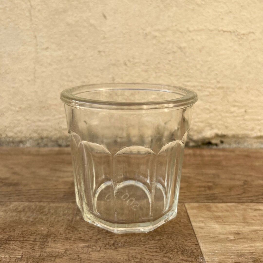 Vintage French Glass Jam Jelly Jar Pot Faceted Working Glass 0502227 - Etsy