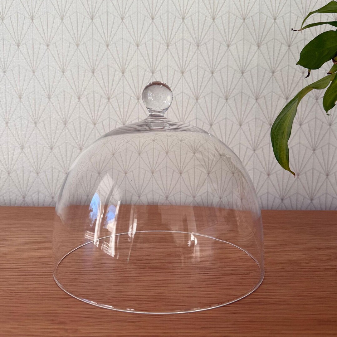 Vintage French Fromage Cheese Glass Bell Garden Cloche Dome Bell ...