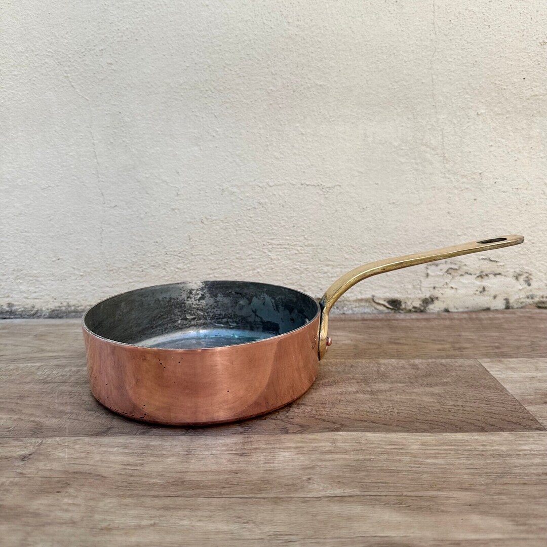 Made in France Paris French Saute Pan Copper Cookware 7" VILLEDIEU ...