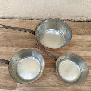 Set of 3 Hammered Windsor French Copper Pans 4kg 2mm 12092415 - Etsy