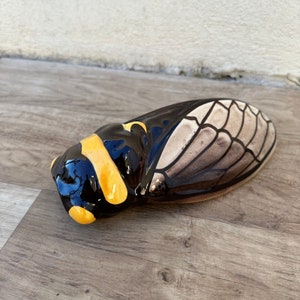 Vintage French Majolica Cicada Great Shape Wall Pocket Vase 8 1/4 ...
