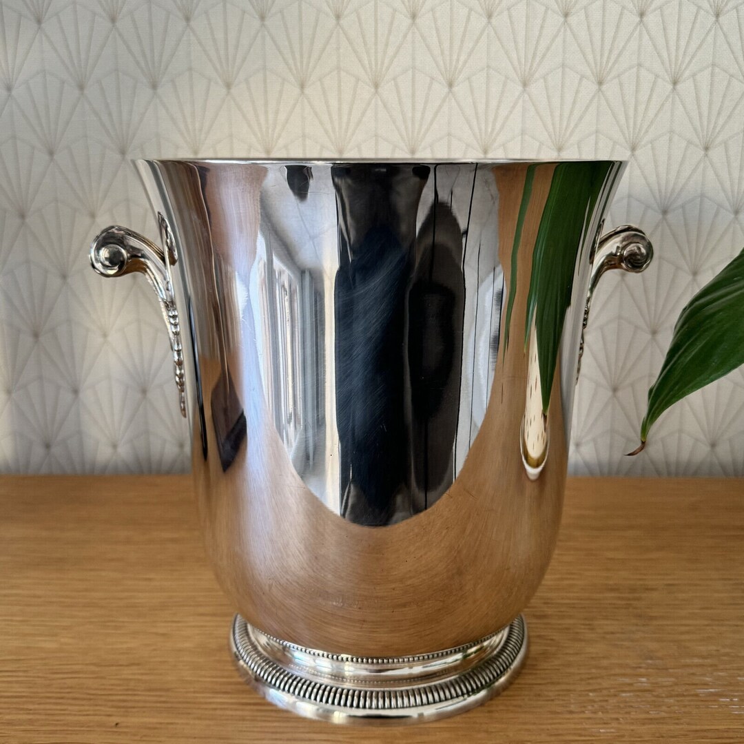 Vintage French Champagne Silverplate Ice Bucket Cooler ERCUIS 9 0703243 ...