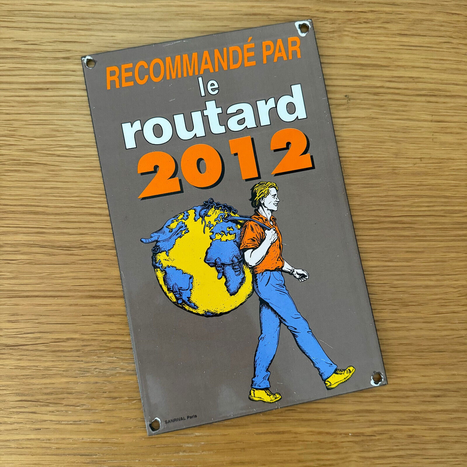 French Enameled Sign Plaque SANRIVAL PARIS Guide Du Routard 2012 ...