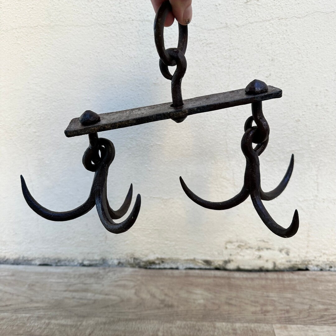 Vintage Butcher Hooks Kitchen Hooks Meat Cast Iron 21092322 - Etsy