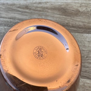 French Copper Vase Villedieu Hammered Two Handles Vintage Pitcher ...