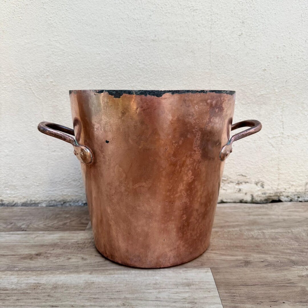 French Copper Bucket Antique Dovetailed Farmhouse Kitchen Pail 1308255 ...