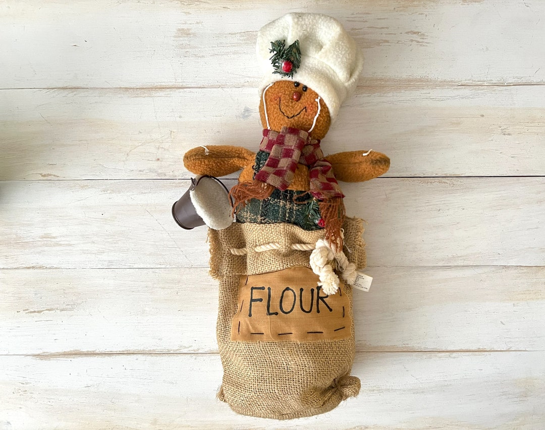 Gingerbread Man Kitchen Plush Christmas Decoration, Felt Gingerbread ...