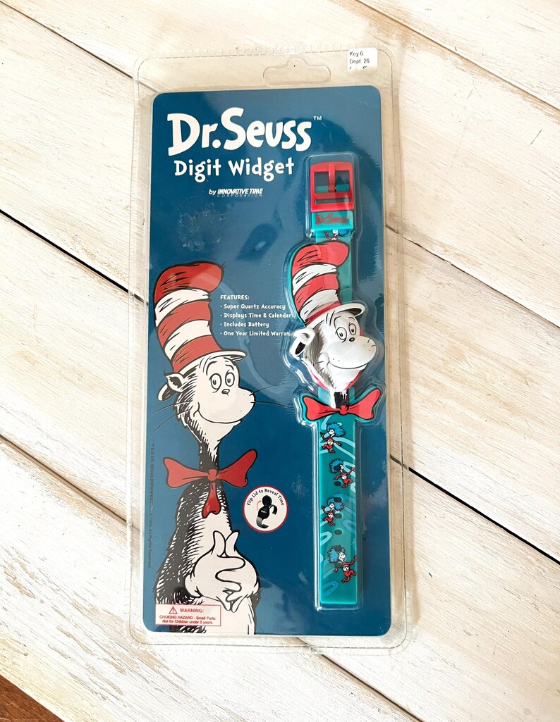 Dr. Seuss Digit Widget, Dr. Seuss Watch, Cat in the Hat, Vintage NEW ...