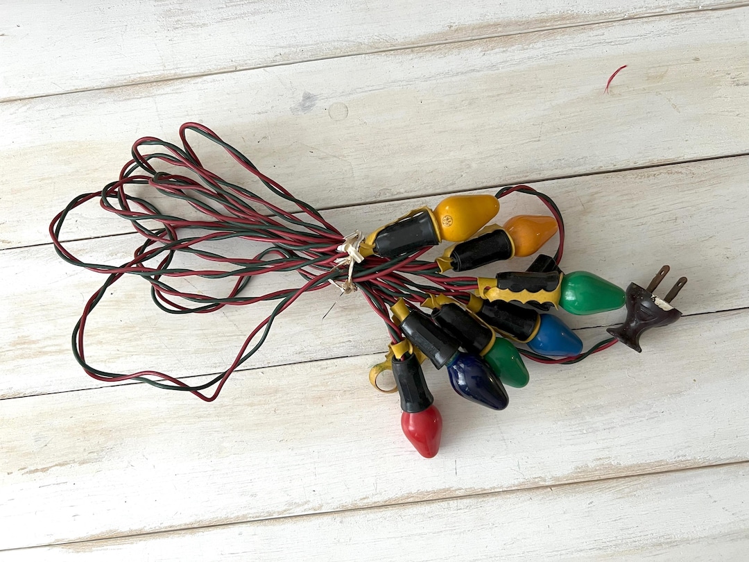 Vintage Stings Christmas Lights, 12' Christmas String Lights, Vintage ...