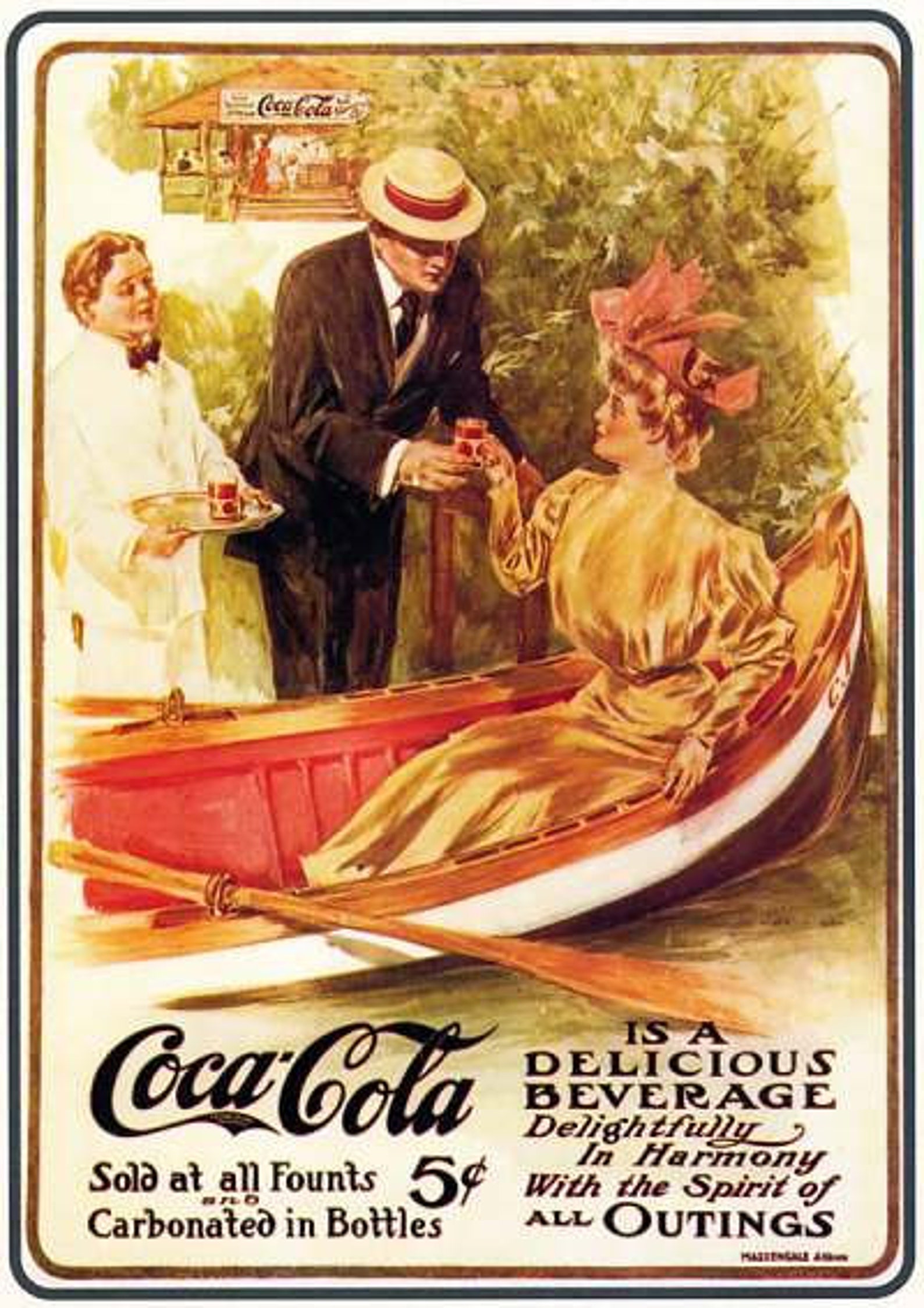 Rare -vintage Straight Side Amber Coca Cola Bottle, 1900s Coca Cola ...