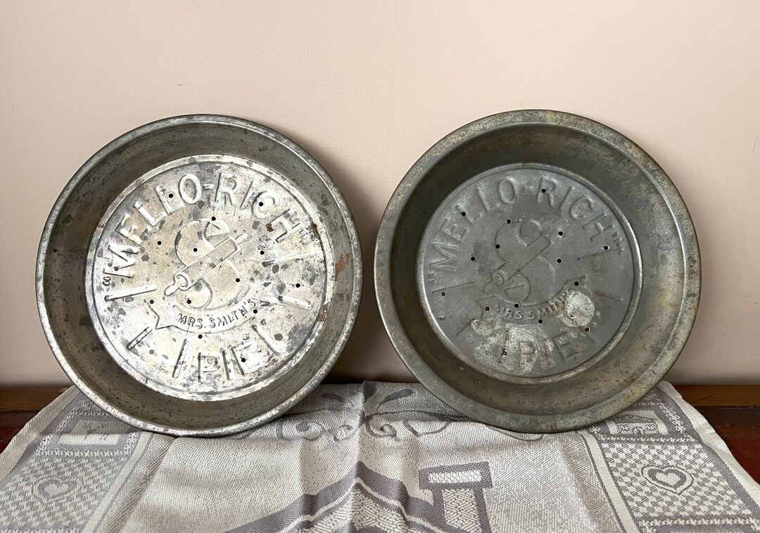 Vintage Mrs. Smiths Mello- Rich Tin Pie Plate , Kitchen Decor, Vintage ...