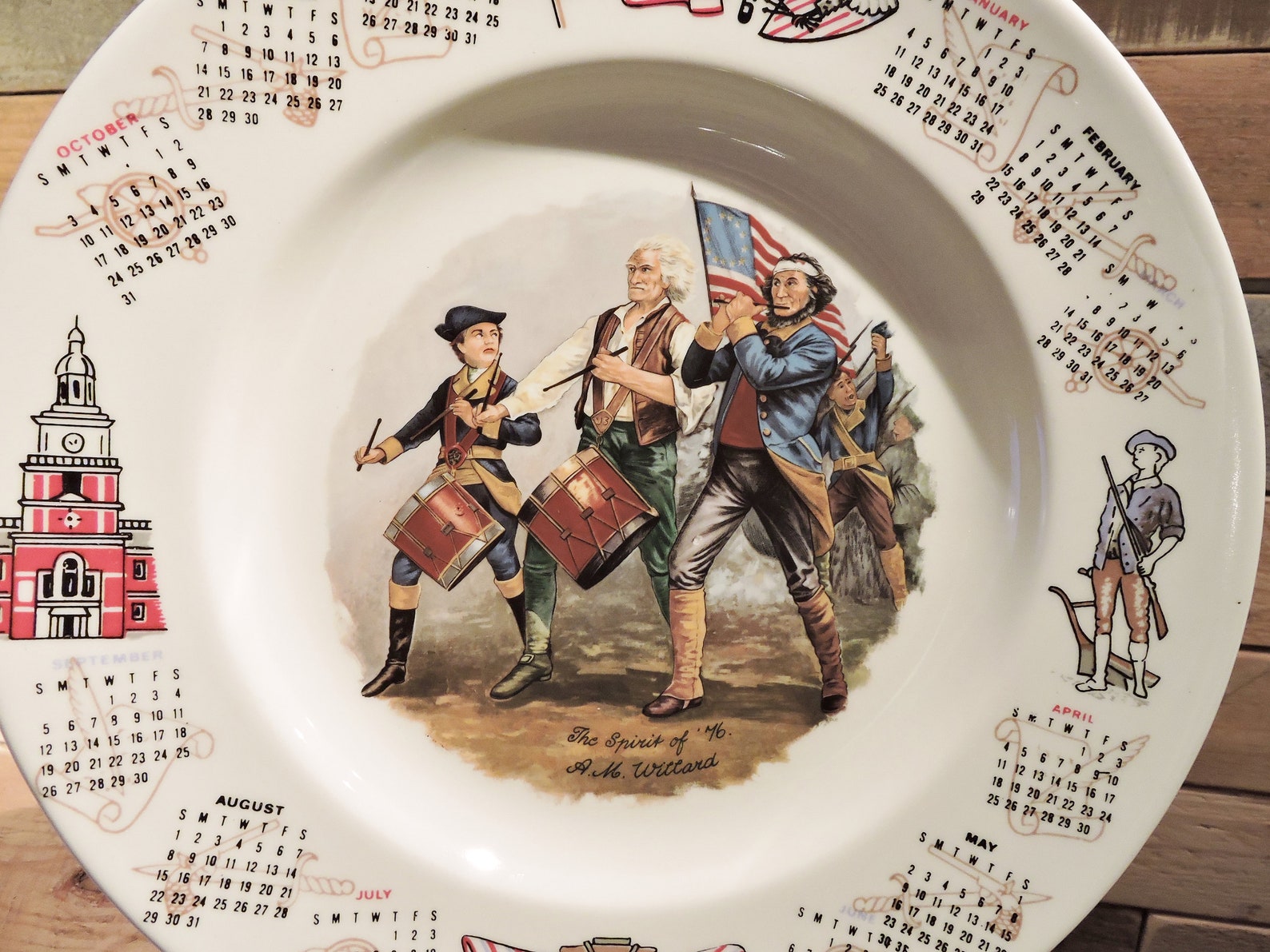 Vintage the Spirit of 76, A M Willard , 10" 1979 Plate, USA Calendar ...
