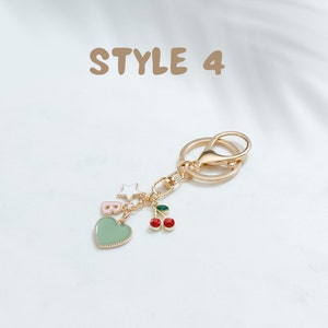 Girly Dangle Keychain Custom Initial With - Etsy