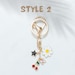 Girly Dangle Keychain Custom Initial With Flower-star-cherry-envelope ...