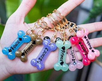 Dog Bone Keychain - Etsy