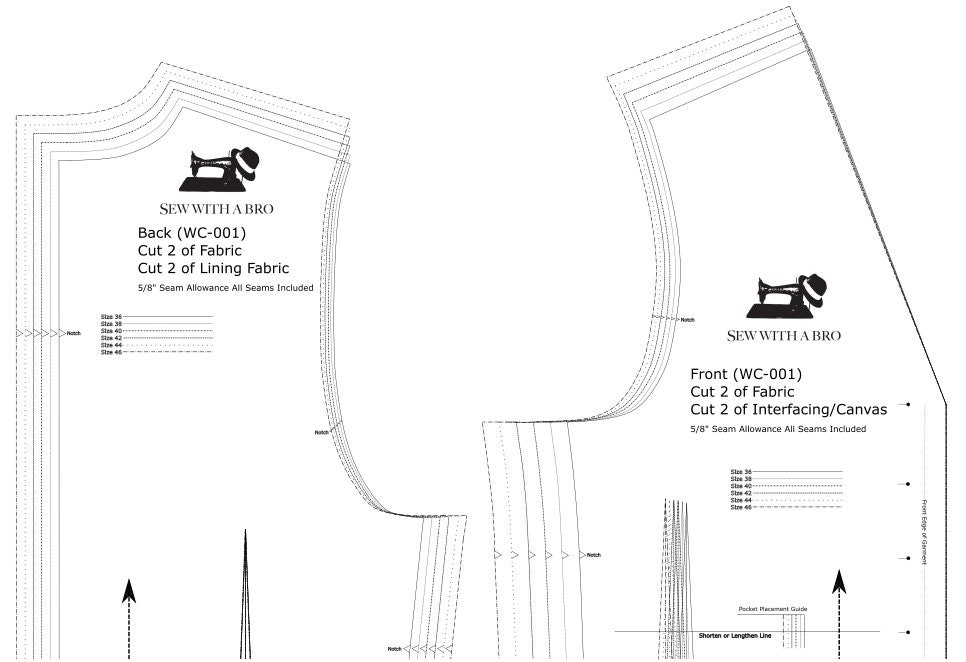 SEWING PATTERN PDF Men's Waistcoat - Etsy