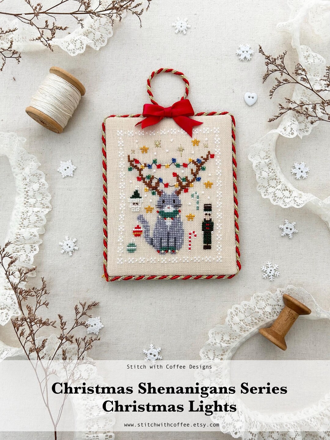 PDF Instant Download Christmas Shenanigans Series Cat Cross Stitch ...