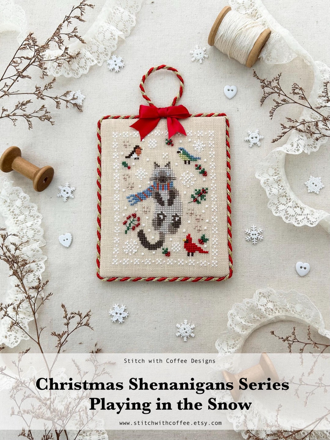 PDF Instant Download Christmas Shenanigans Series Cat Cross Stitch ...