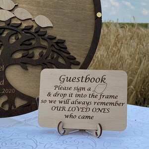 Wedding Guest Book Alternative Tree, Tree Wedding Guest Book Sign ...
