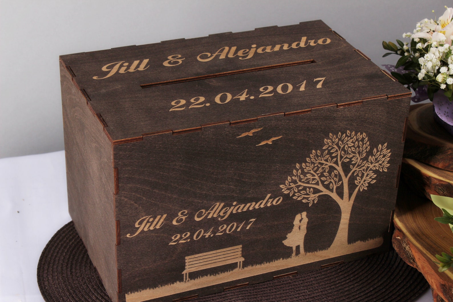 Rustic Card BoxRustic Wedding Decor Card Box | Etsy