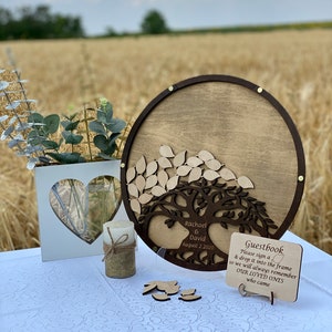 Wedding Guest Book Alternative Tree, Tree Wedding Guest Book Sign ...