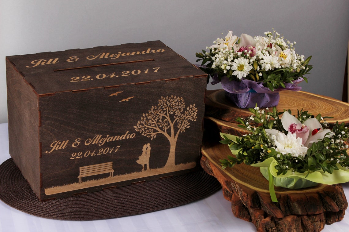 Rustic Card BoxRustic Wedding Decor Card Box | Etsy