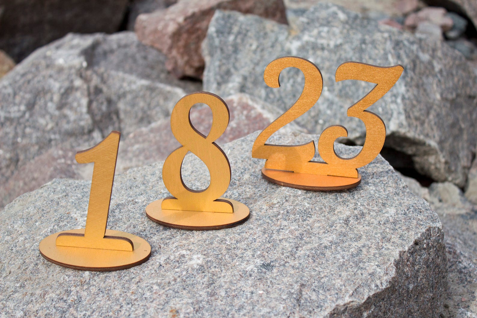 Table Numbersgold Table Numbers Wooden Table Numbers Rustic - Etsy