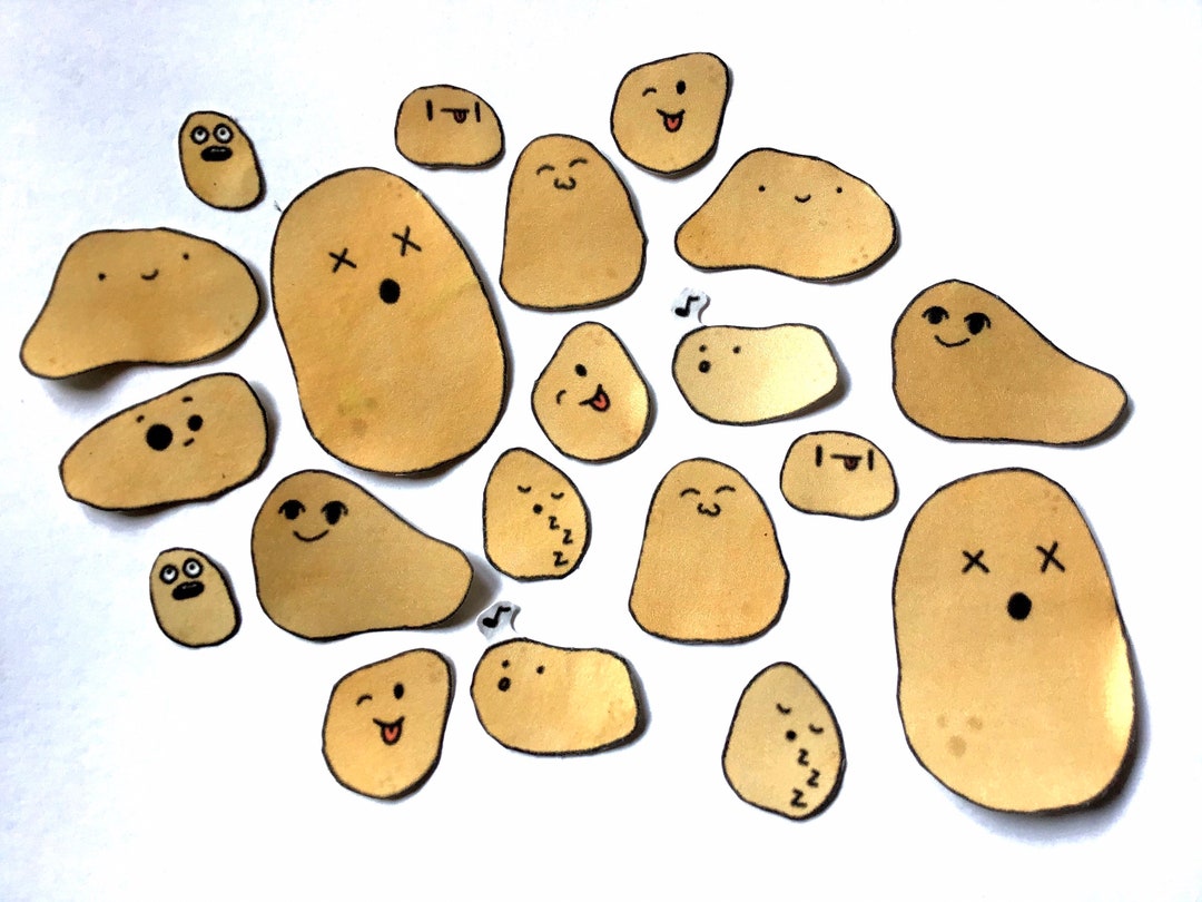 Potato Assorted Sticker Pack 20 Spud Potato Stickers for Scrapbook ...