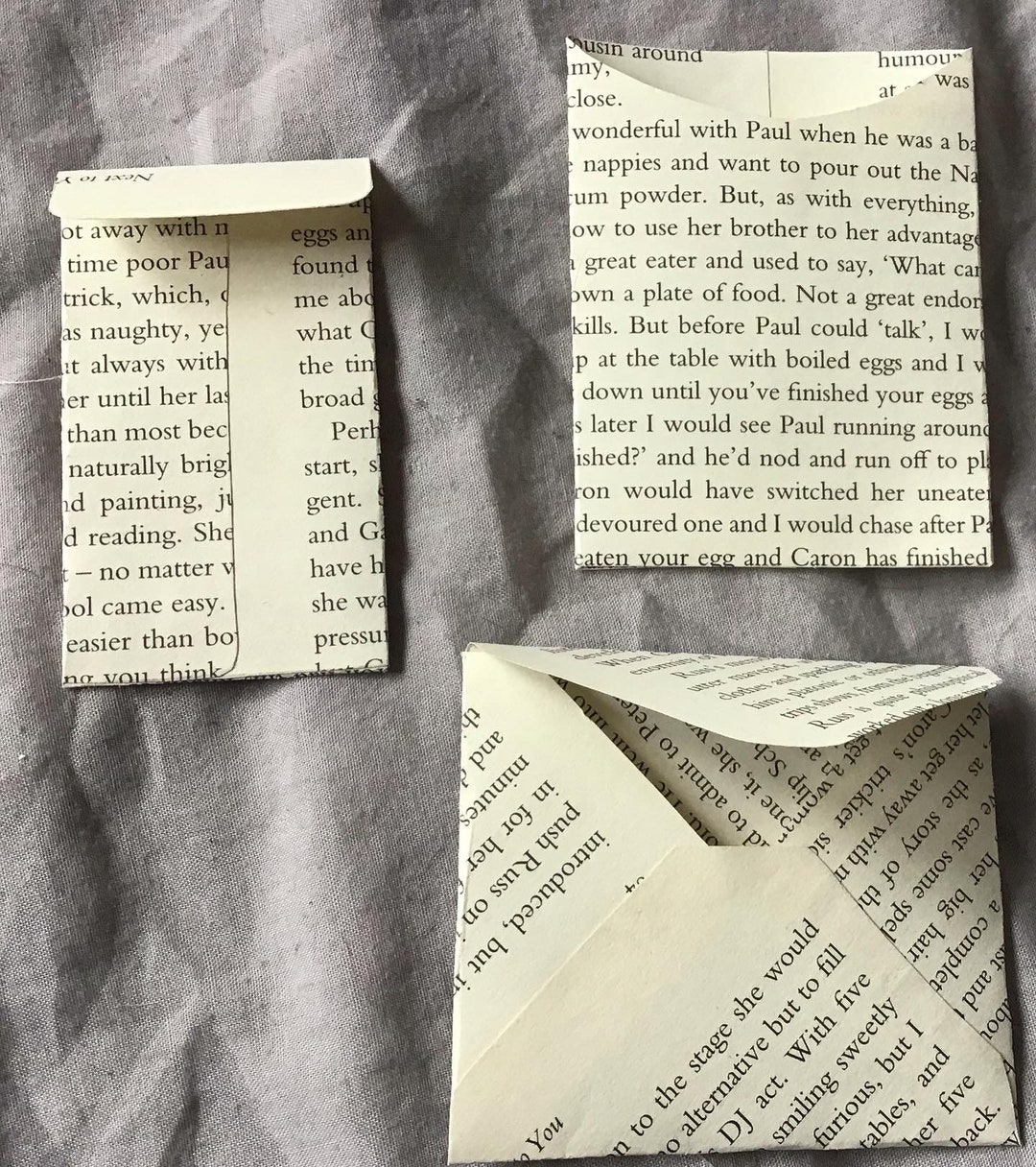 10 Book Page Style Envelopes - Etsy